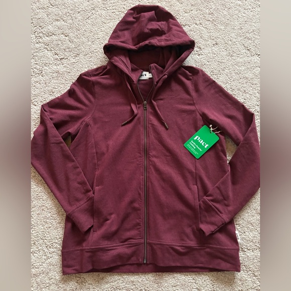 Pact | Tops | Pact Maroon Zip Up Hoodie | Poshmark